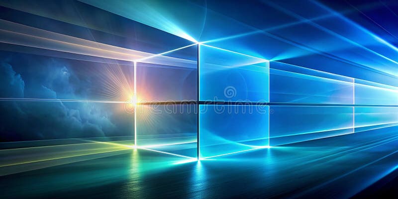 Abstract Modern Desktop Wallpaper Windows AI-Created Content Stock ...