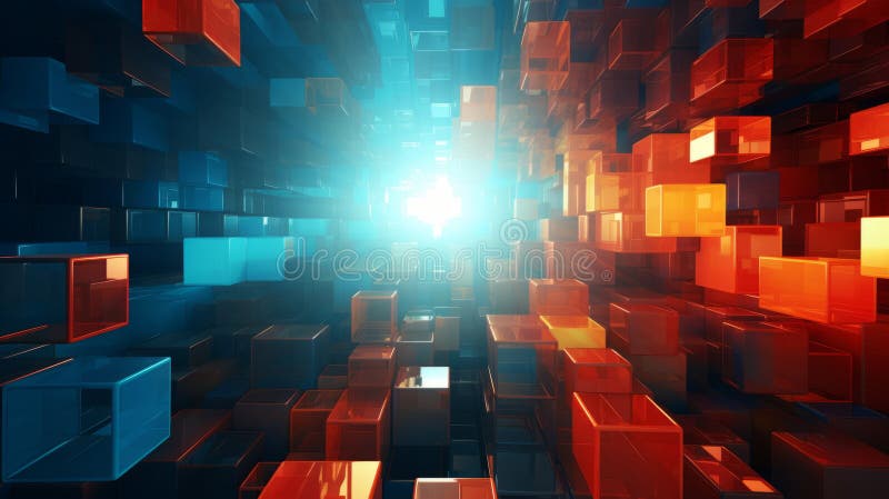 Abstract Modern Desktop Wallpaper with Windows AI Generated Stock ...