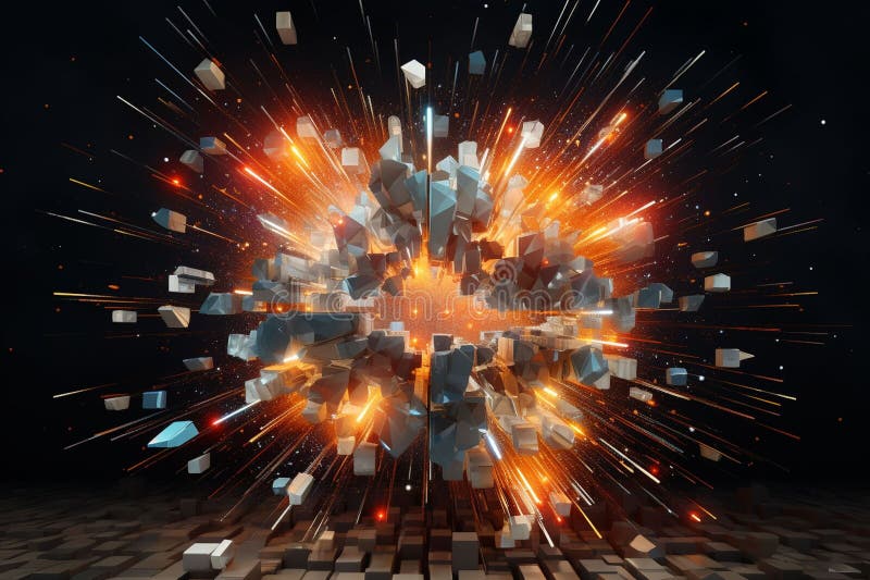 Abstract and Modern Fireworks Design with Stock Illustration ...