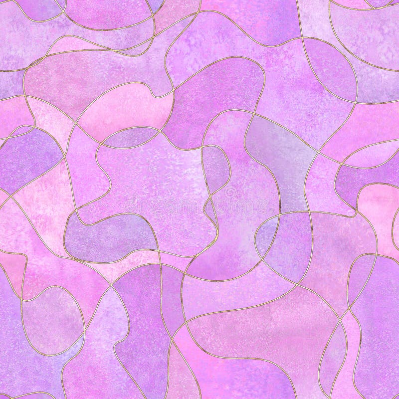 Abstract Modern Flat Geometric Liquid Shape Forms Seamless Pattern ...