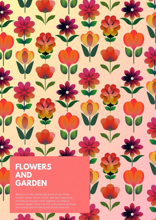 Abstract Modern Floral Graphics Poster Stock Illustration ...
