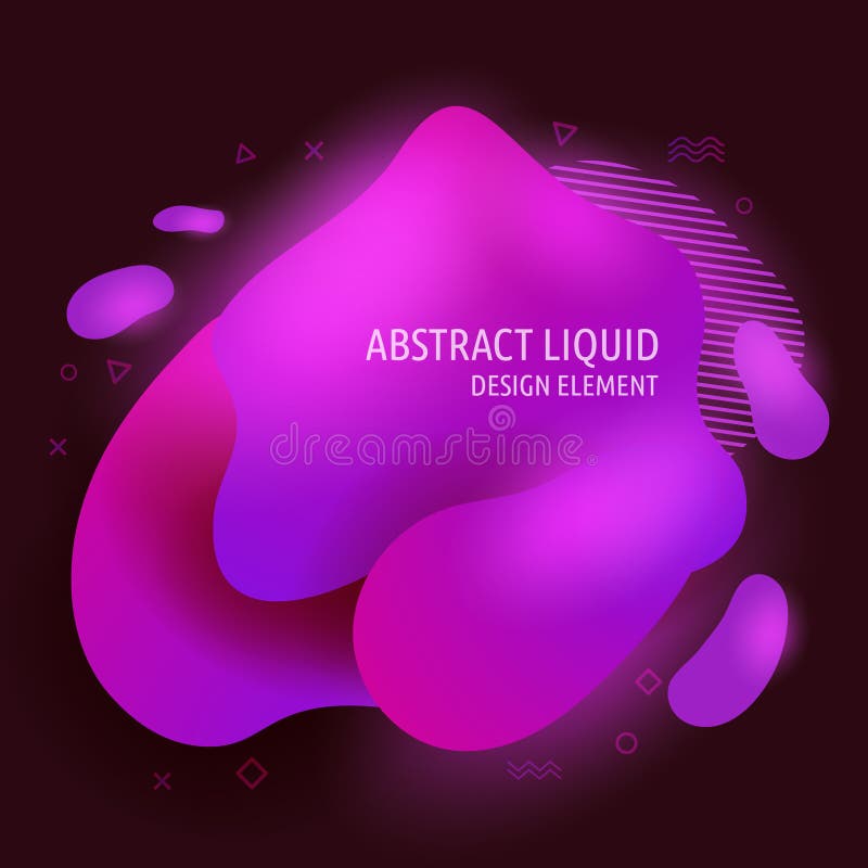 Abstract Modern Flowing Liquid Shapes Design Elements Stock Vector ...