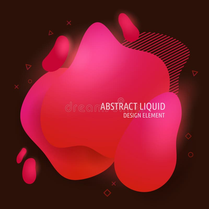 Abstract Modern Flowing Liquid Shapes Design Elements. Stock Vector ...
