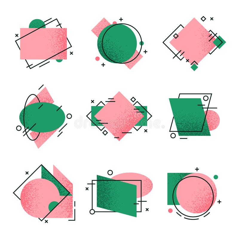 Abstract Modern Frames. Graphic Frame, Dynamic Geometric Coloured ...