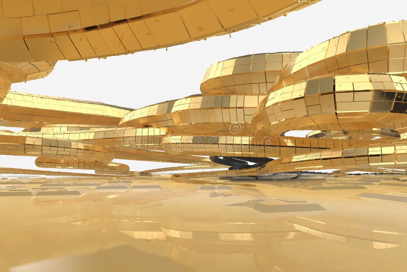 Abstract Modern Future Architecture Contains Strange-shaped Buildings ...