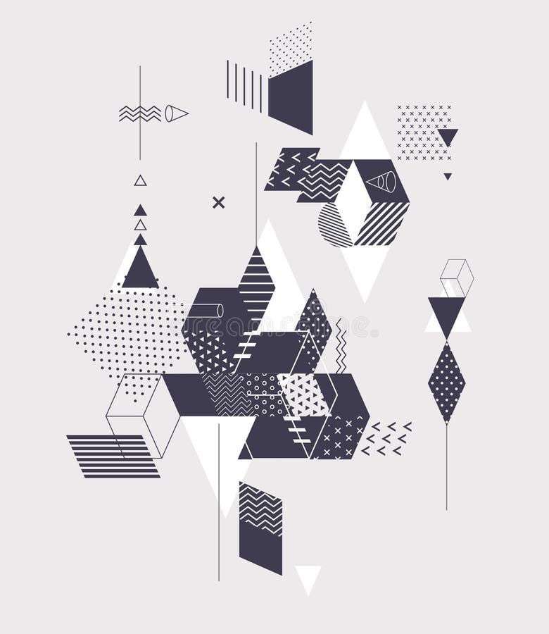 Abstract Modern Geometric Background Stock Vector - Illustration of ...