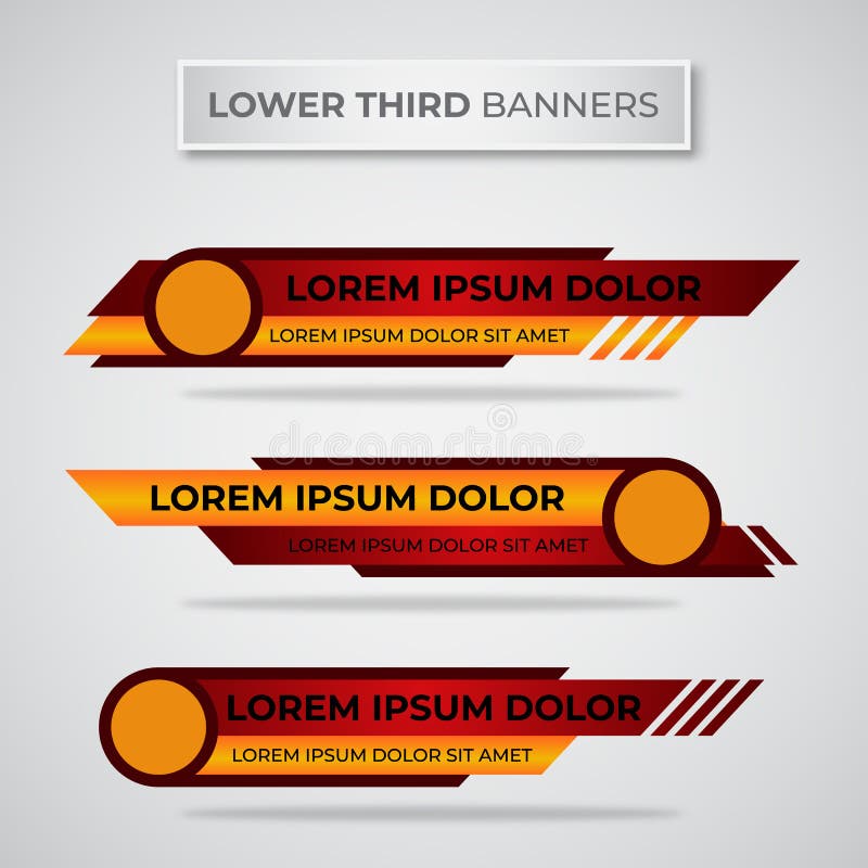 Modern Geometric Lower Third Banner Template Design. Colorful Lower ...