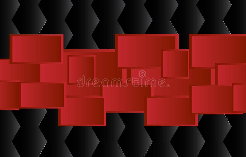 Abstract Modern Geometric Rectangular Shapes Background in Red Stock ...