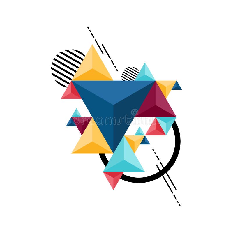 Abstract Modern Geometric Triangle Composition Background Stock ...