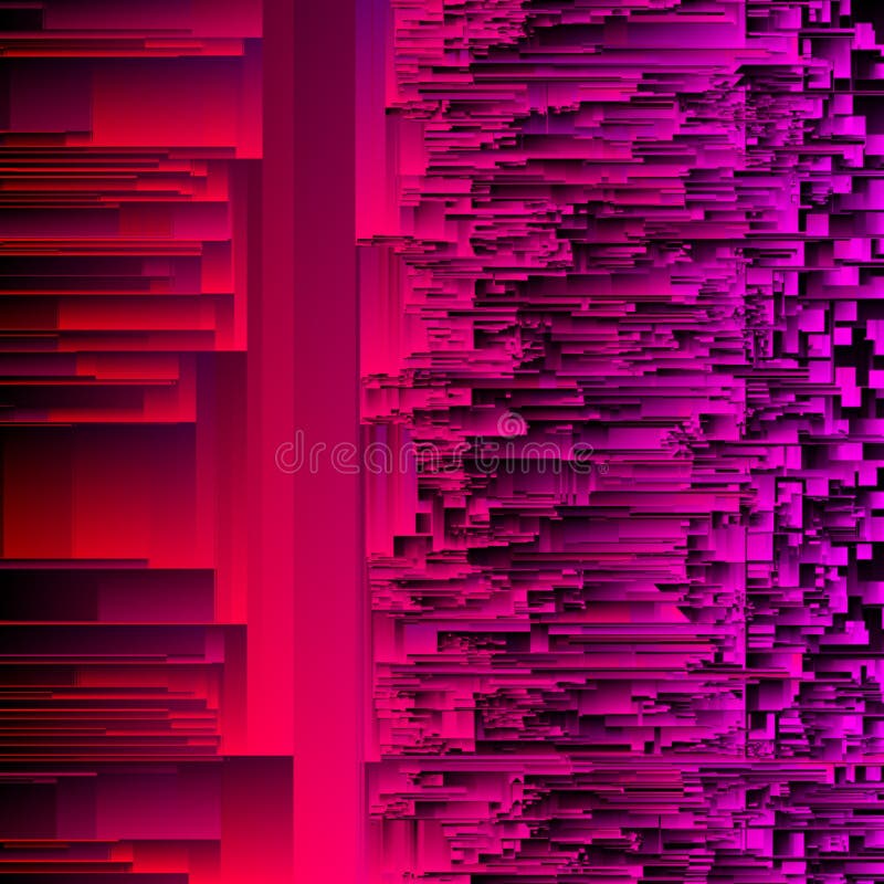 Abstract Modern Glitch Background. Futuristic Neon with Distorted ...