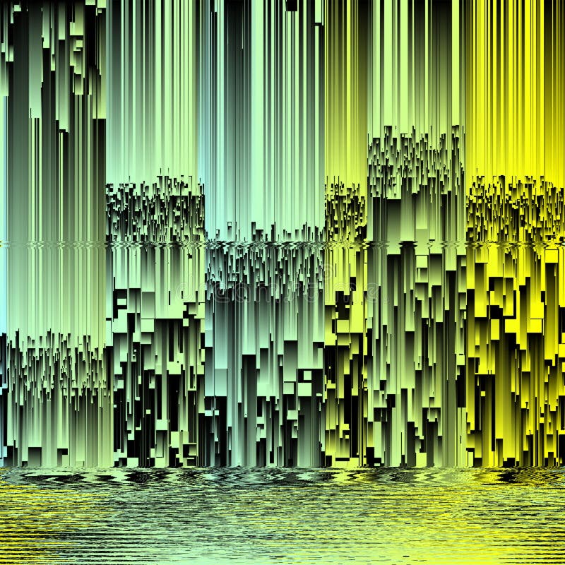 Abstract Modern Glitch Background. Futuristic Neon with Distorted ...