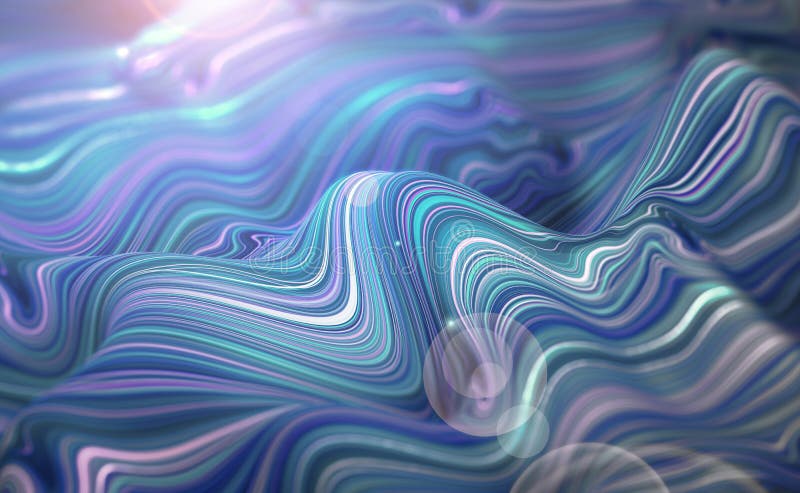 Abstract Modern Gradient Background with Flowing Strings of Wavy ...