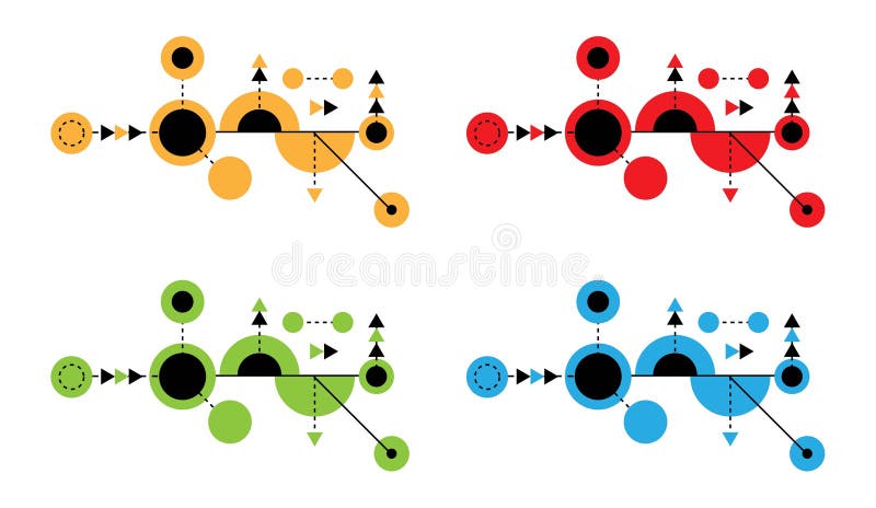 Abstract Modern Graphic Design Different Colors Set Stock Vector ...