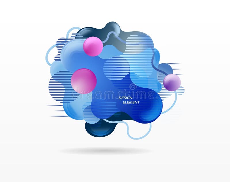 Abstract Modern Graphic Element. Dynamic Colored Form and Line ...