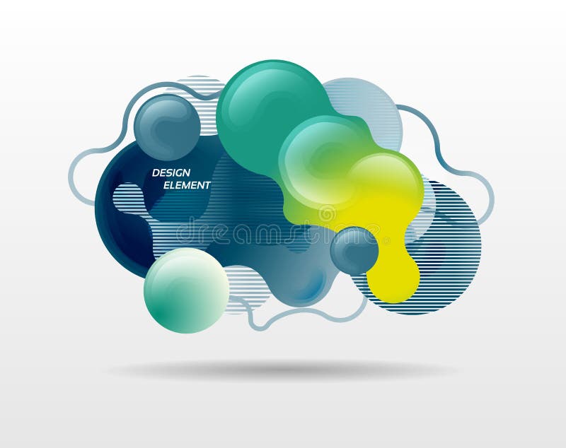 Abstract Modern Graphic Element. Dynamic Colored Form and Line ...