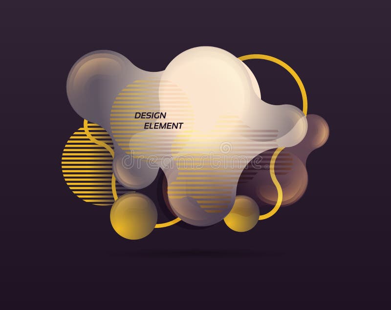 Abstract Modern Graphic Element. Dynamic Colored Form and Line ...