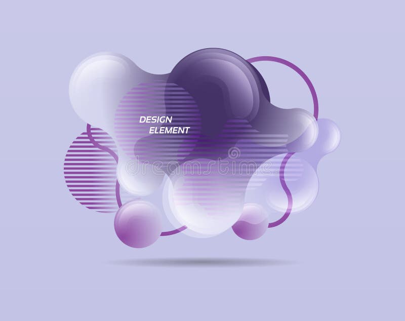 Abstract Modern Graphic Element. Dynamic Colored Form and Line ...