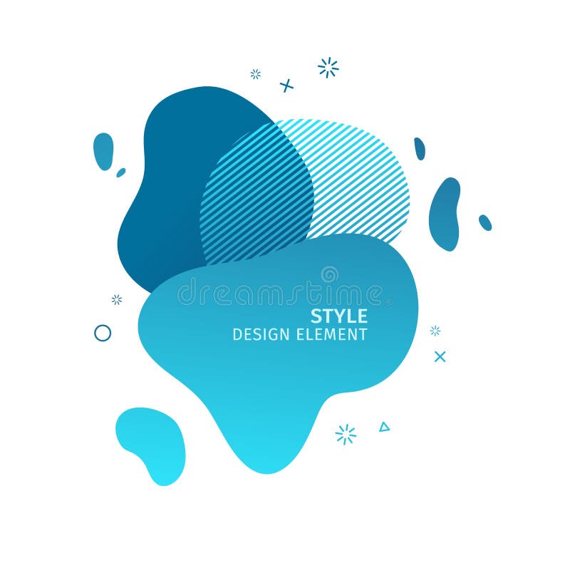 Set of Plastic Liquid Gradient Elements. Vector Templates Stock Vector ...