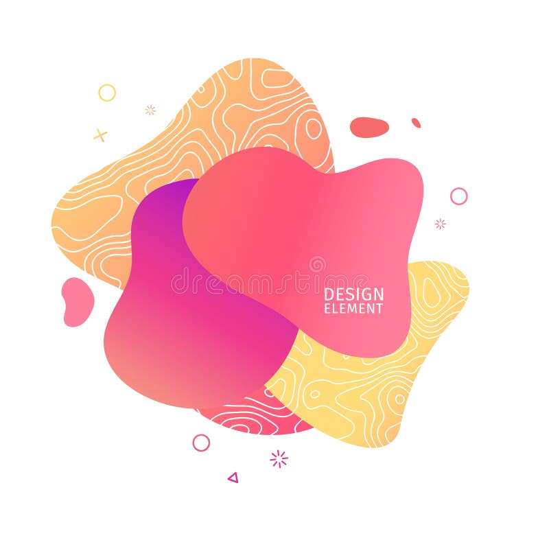 Set of Plastic Liquid Gradient Elements. Vector Templates Stock Vector ...