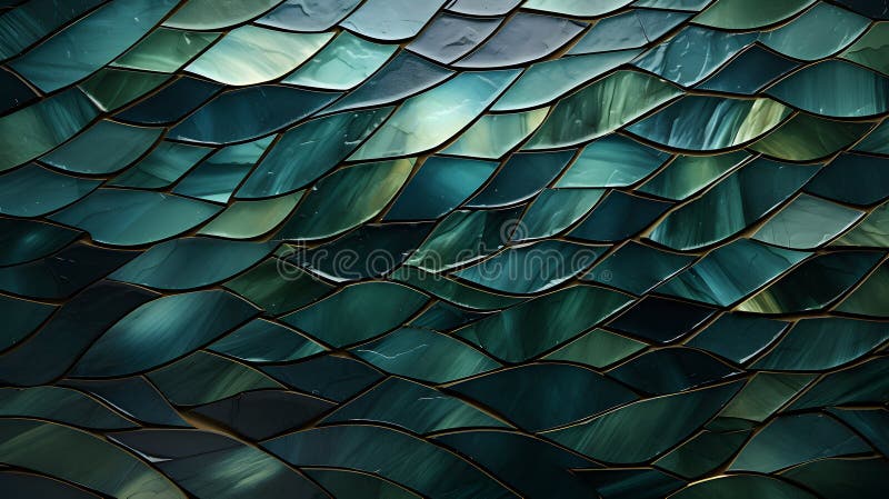 Abstract Modern Green Mosaic Stoneware Cement Tile Stock Illustration ...