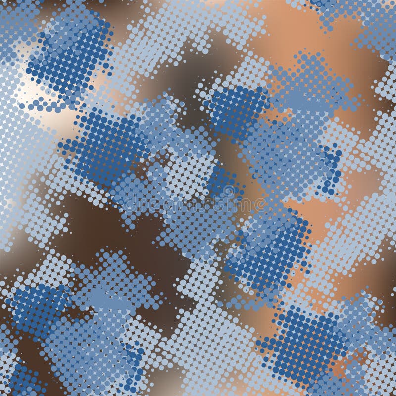 Abstract Modern Pixelated Blue and Br Background Stock Vector ...