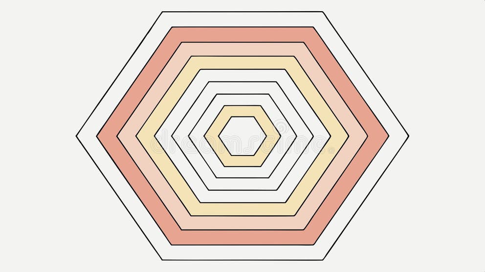 Abstract Modern Hexagonal Geometric Pattern Design with Nested Shapes ...