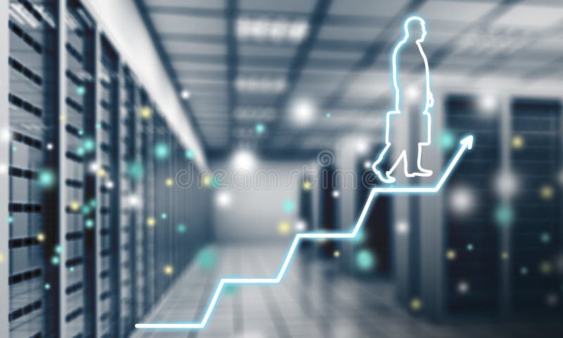 Abstract of Modern High Tech Internet Data Center Stock Image - Image ...