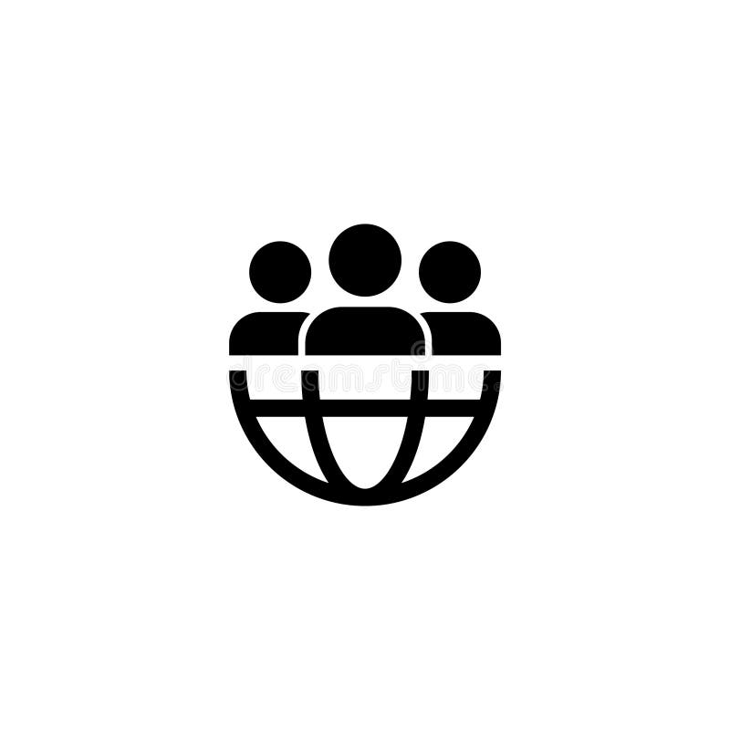 Abstract Modern Icons Depicting Teamwork and Collaboration Dynamics ...