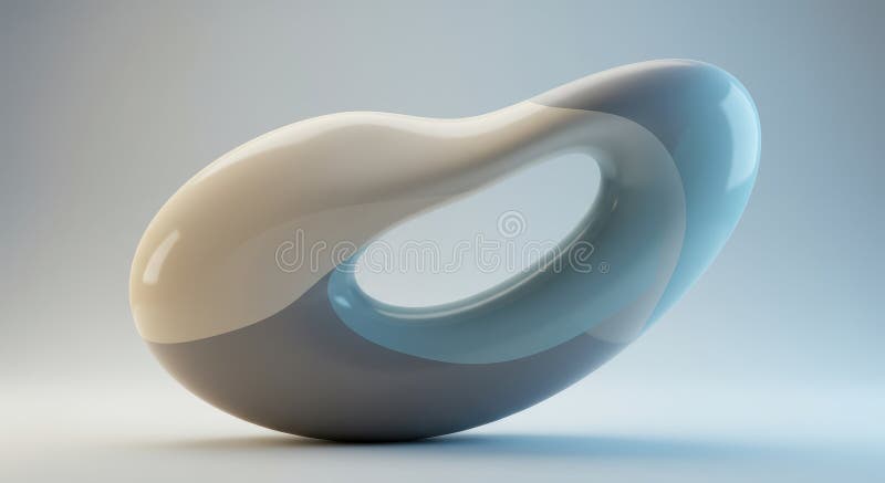 Abstract Modern Infinity Loop Sculpture in Soft Gradient Colors on ...