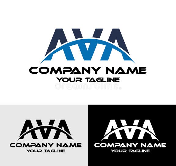 Abstract Modern Initial AVA Letter with Swoosh Vector Logo Design ...