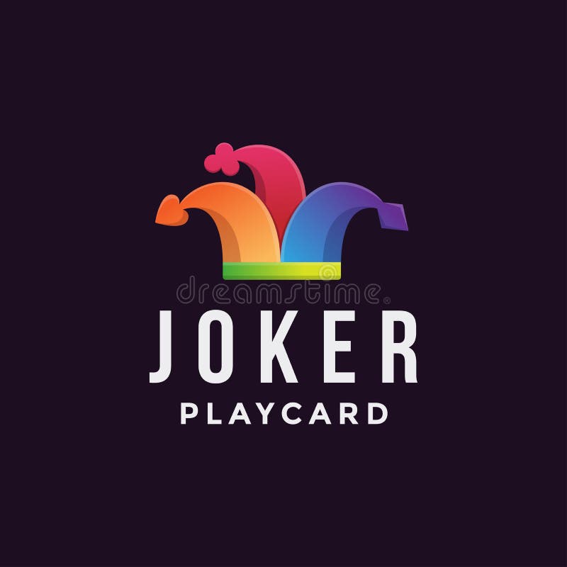 Abstract Modern Joker Jester Hat with Card Game Symbol Logo Icon Vector ...