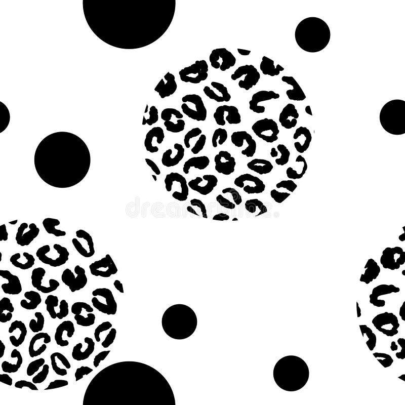Abstract Modern Leopard Seamless Pattern with Circles. Animals Trendy ...