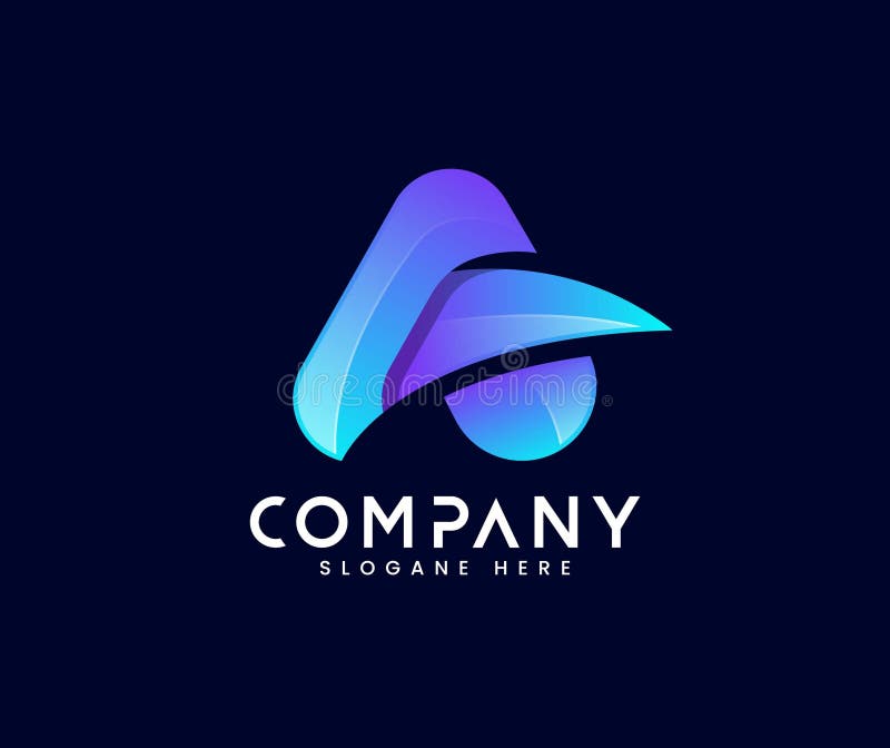 Abstract Modern Letter a Bird Lip Logo Design Stock Vector ...