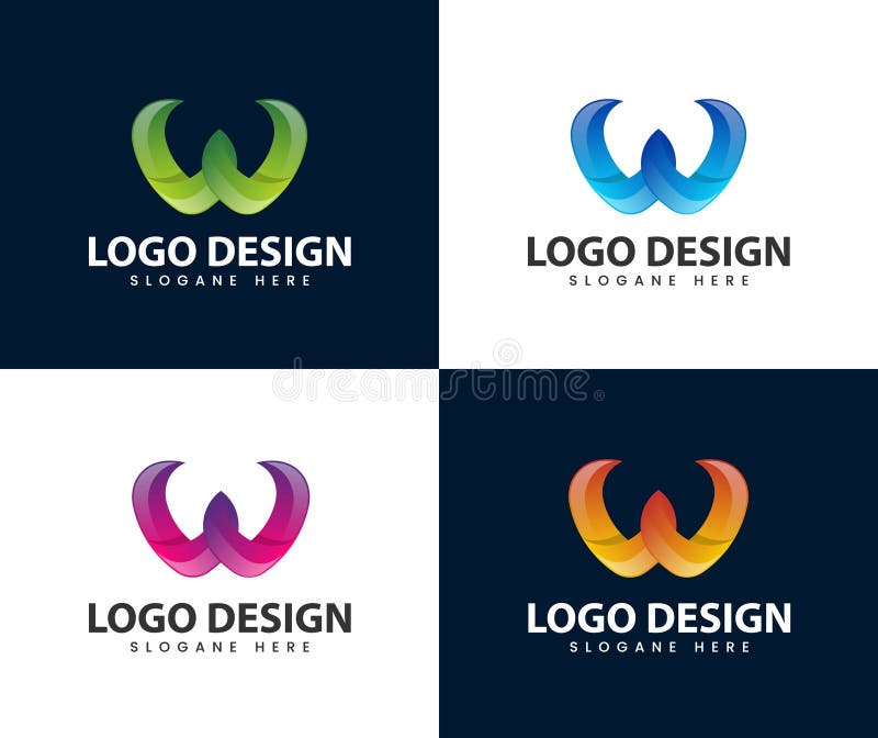 Abstract Modern Letter W Logo Design. W Letter Logo Template Vector ...