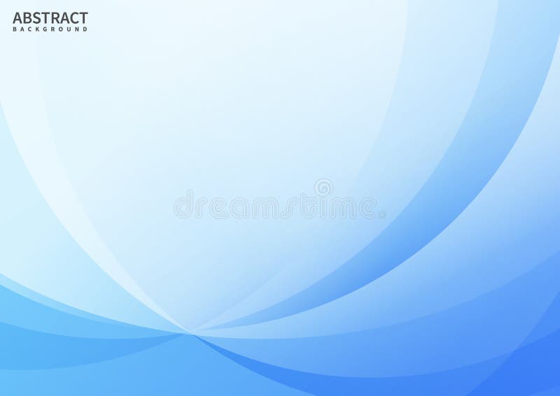 Abstract Modern Light Blue Curves Element on Blue Background Stock ...