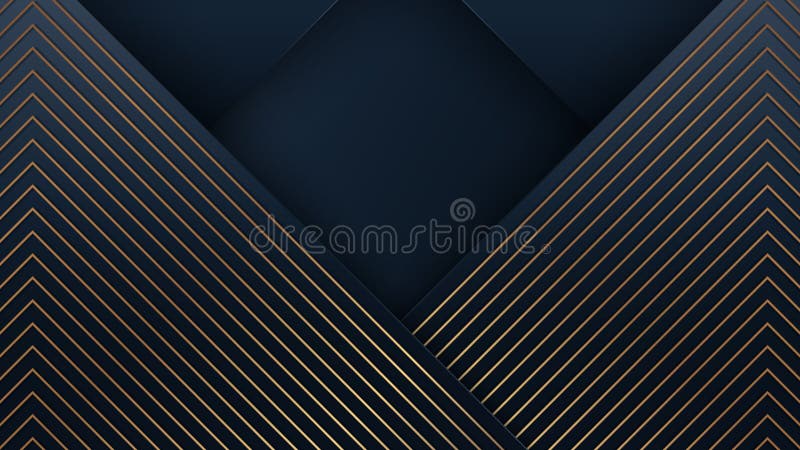 Abstract Modern Luxury Background Blue Stripes with Golden Diagonal Lines Pattern Stock Vector ...