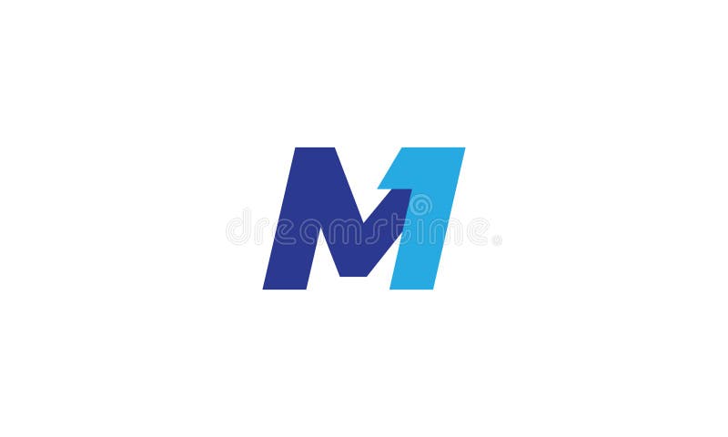 Abstract Modern M1 Logo Design. Isolated on White Background Stock ...