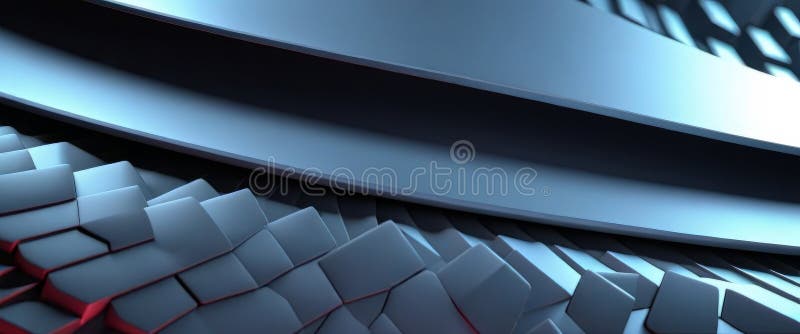 Abstract Modern Metallic Structures with Geometric Patterns and Dark ...