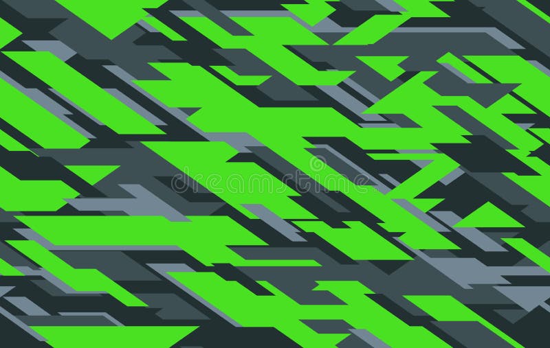 Green Color Abstract Camouflage Seamless Pattern Vector Background ...