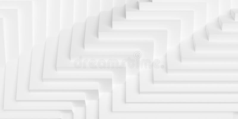 Abstract Modern Minimal White Stairs or Steps Geometry Pattern ...
