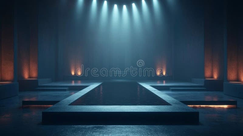 Abstract Modern Minimalist Architectural Design with Lighting Stock ...