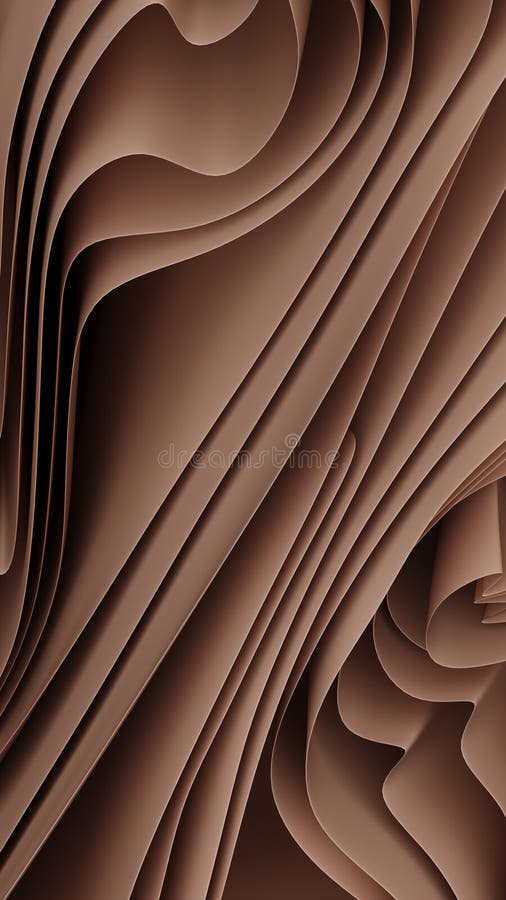 Abstract Modern Mocha Background Wavy Pattern Stock Illustration ...
