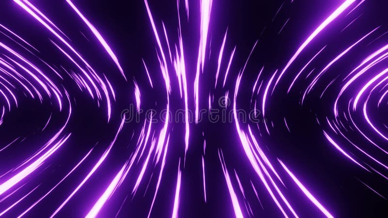 Abstract Modern Moving Neon Lines As a Distortion of Space Upwards on ...