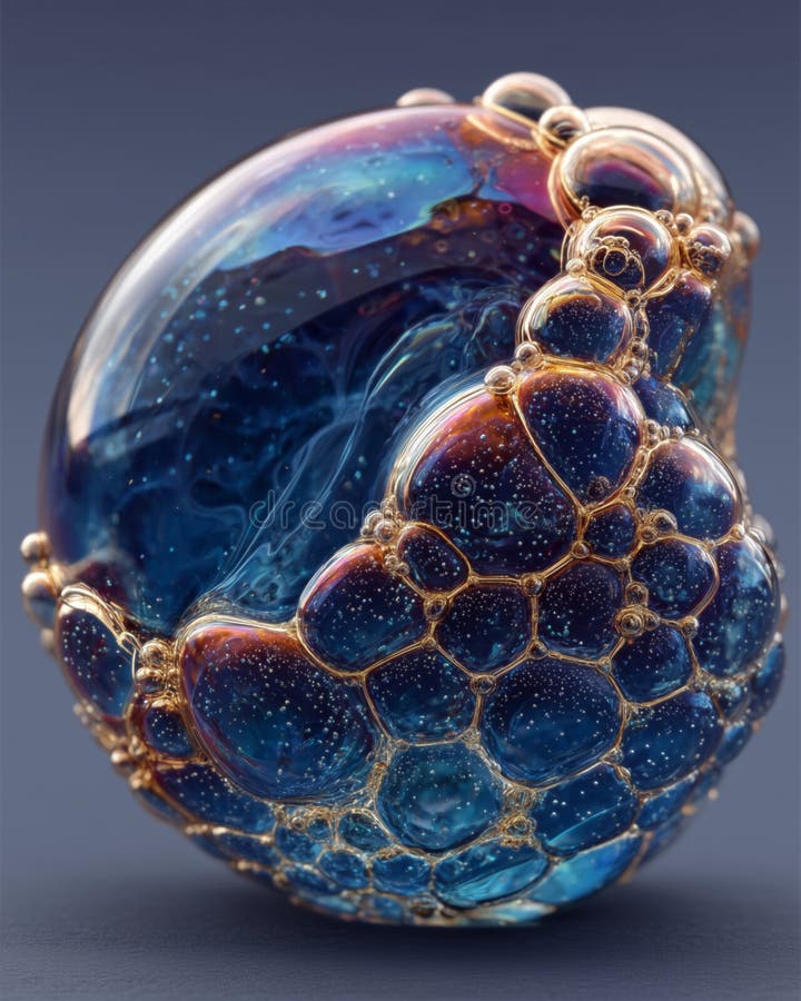 Abstract Modern Multicolored Liquid Sphere Structure Stock Illustration ...