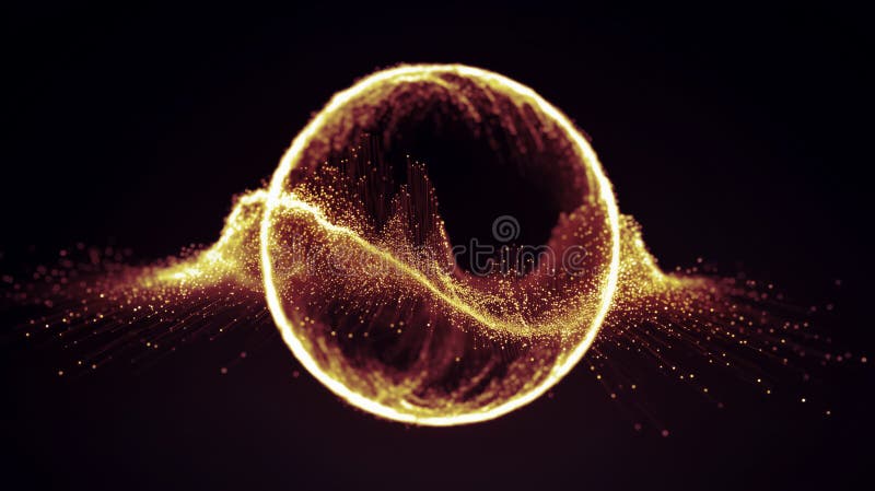 Abstract Modern Multicolored Liquid Sphere Structure Stock Illustration ...