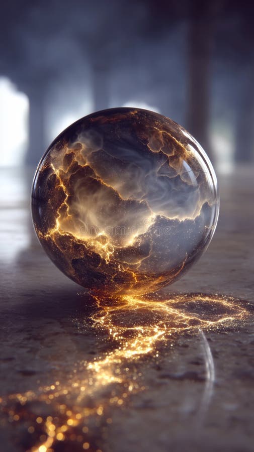 Abstract Modern Multicolored Sphere Structure Stock Illustration ...