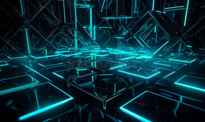 Abstract Modern Neon Background. Futuristic Glowing Design Stock ...