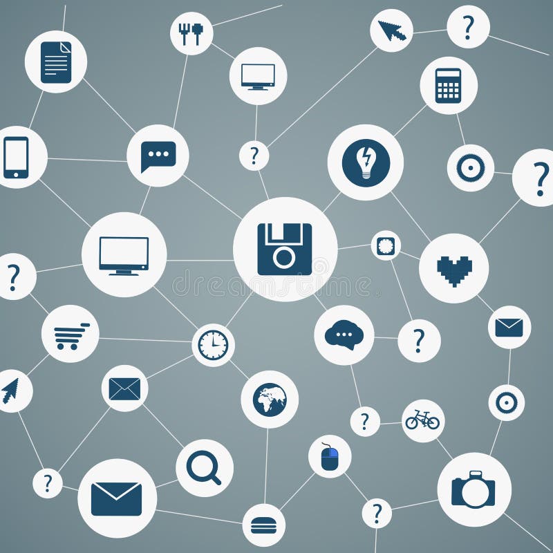 Modern network stock vector. Illustration of social, guide - 41702354