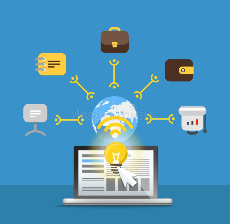 Abstract Modern Network Scheme Illustration Stock Vector - Illustration ...