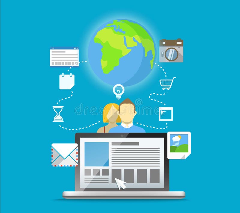 Abstract Modern Network Scheme Illustration Stock Vector - Illustration ...